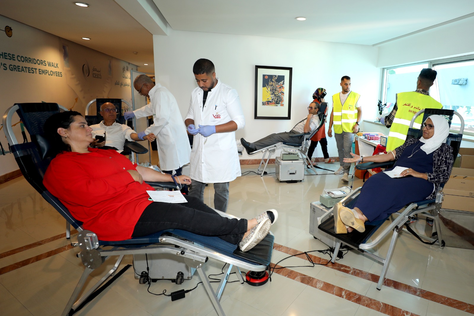 ICESCO employees participate in blood donation campaign for benefit of ...